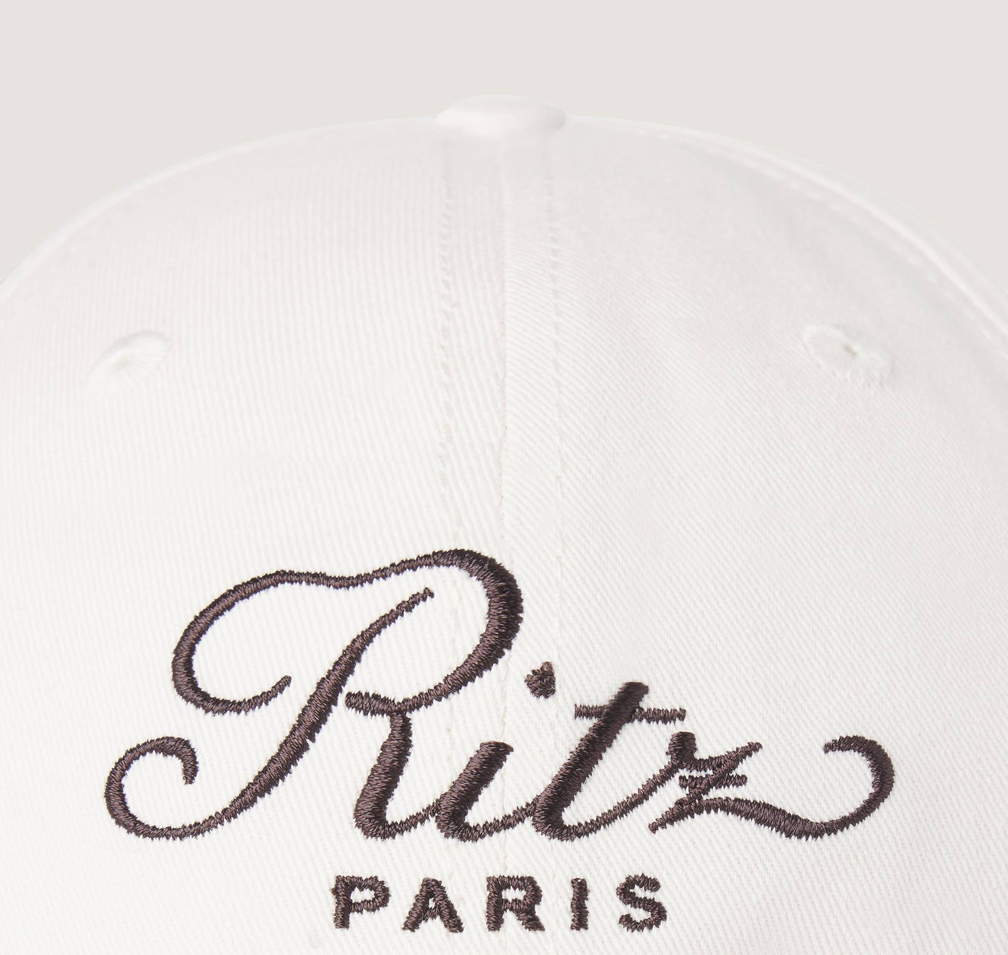 Hat - white with brown logo - Ritz Paris x FRAME | Ritz Paris