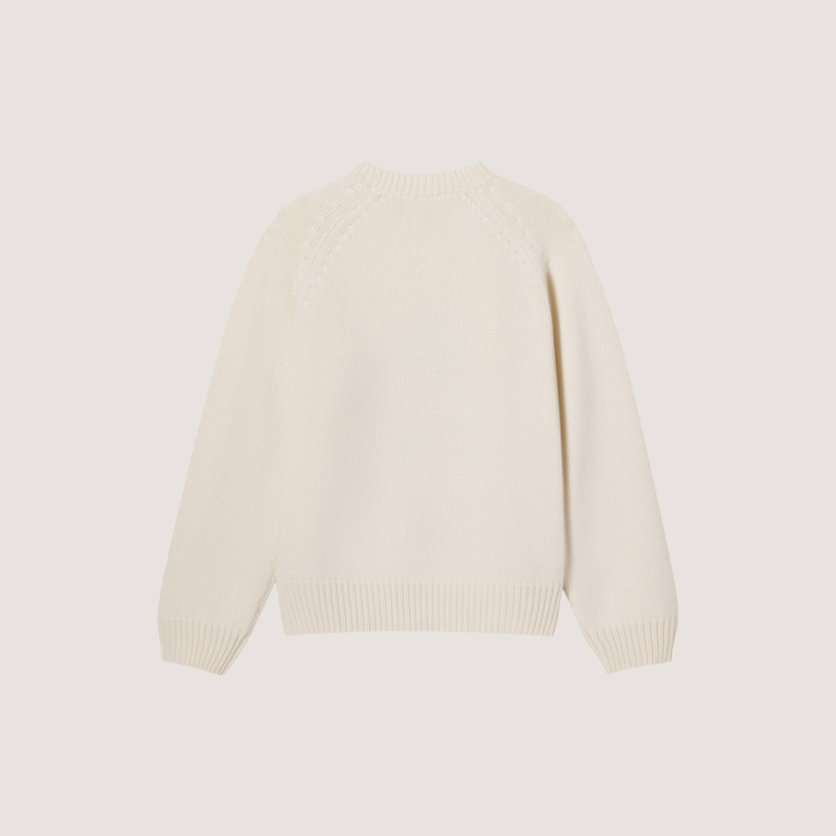 Unisex cashmere raglan sweater - cream - Ritz Paris x FRAME | Ritz Paris